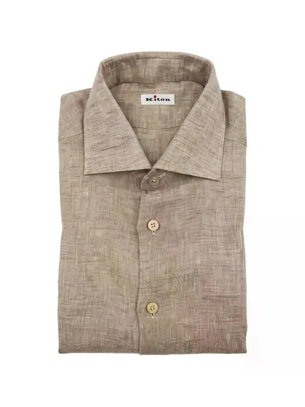 Kiton Mélange-effect Button-up Shirt