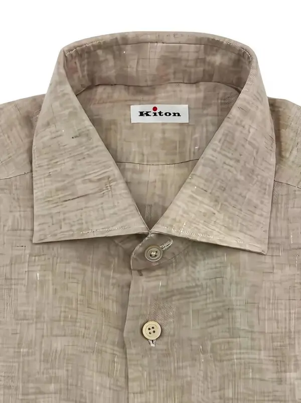 Kiton Mélange-effect Button-up Shirt