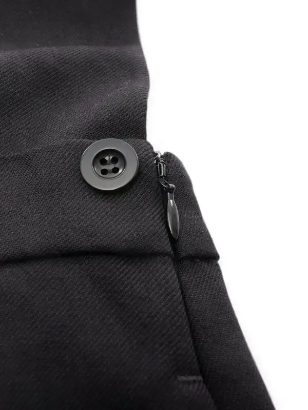 Prada 2010s Backless Suspenders Wool Mini Dress