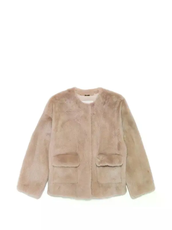 MANZONI 24 Round-neck Flap-pocket Coat - Neutrals