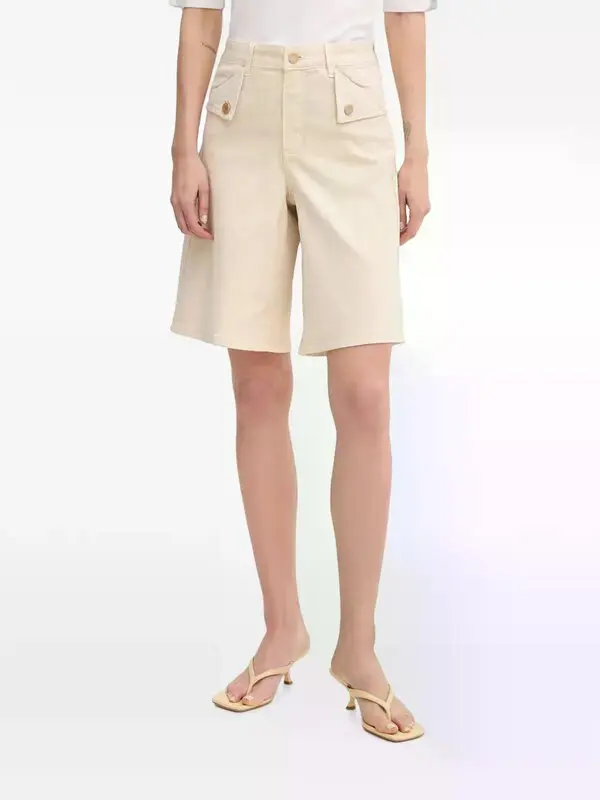Joseph Ribkoff Button-detail Pocket-patch Shorts