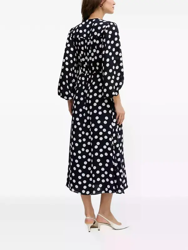Joseph Ribkoff Polka-dot Button-front Midi Dress