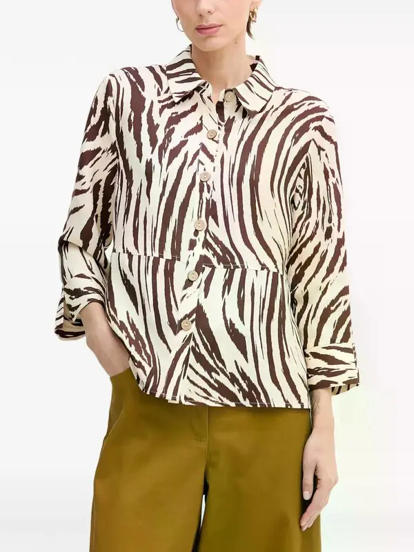 Joseph Ribkoff Button-up Shirt - Neutrals