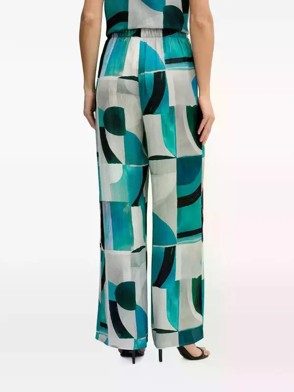 Joseph Ribkoff Abstract-print Palazzo Pants