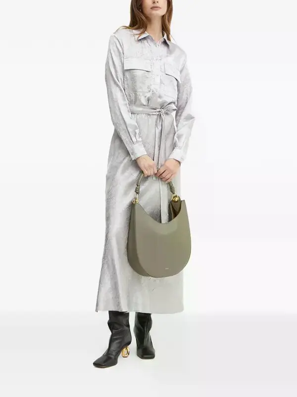 Pinko Long-sleeve Maxi Shirt Dress - Grey
