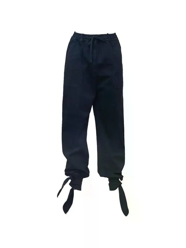 N°21 Tie-fastening Drawstring Cargo Pants - Blue