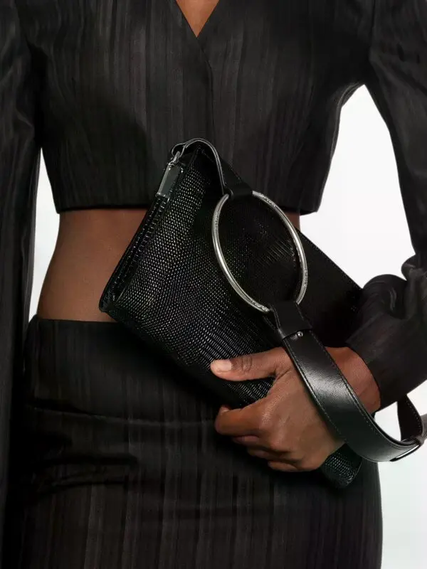 DONDUP Ring-handle Lizard-effect Tote Bag
