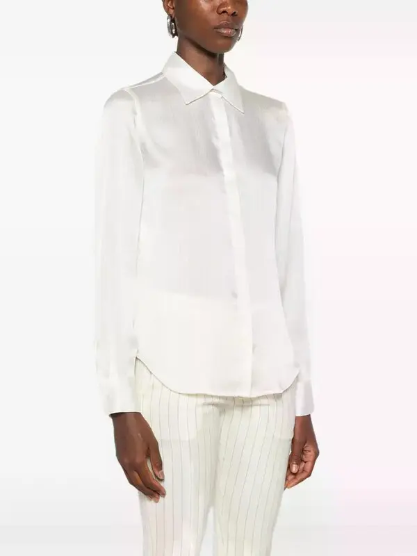 DONDUP Satin-finish Long-sleeved Shirt