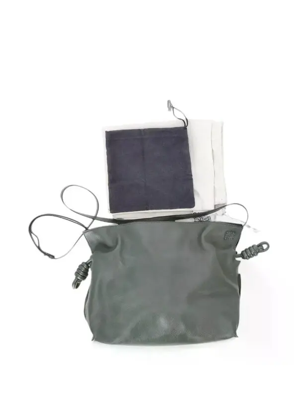 Loewe Flamenco Leather Clutch Bag - Green