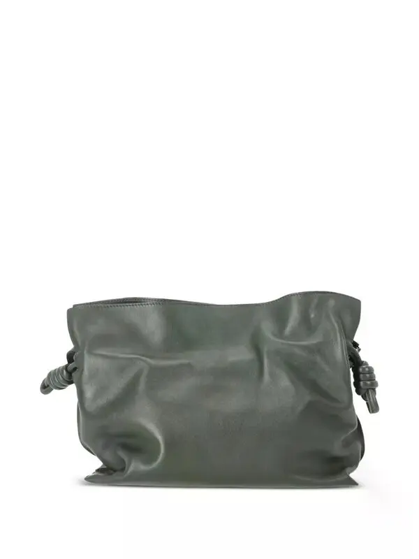 Loewe Flamenco Leather Clutch Bag - Green