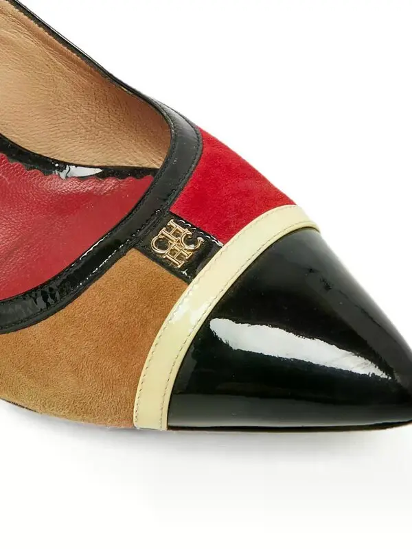 Carolina Herrera Tricolour Suede Pumps