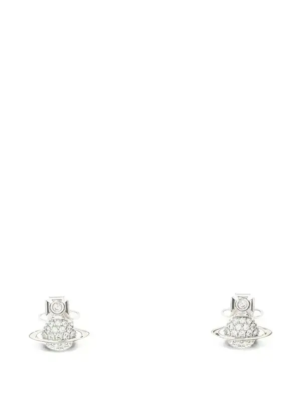 VIVIENNE WESTWOOD 2020s Tamia Rhinestone-embellished Earrings - Silver