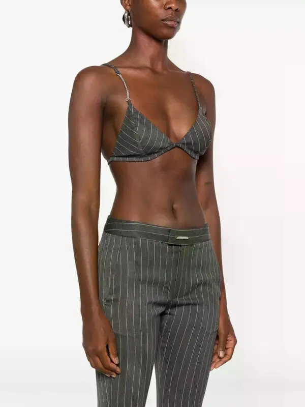 DONDUP Pinstripe-pattern Chain-link Top