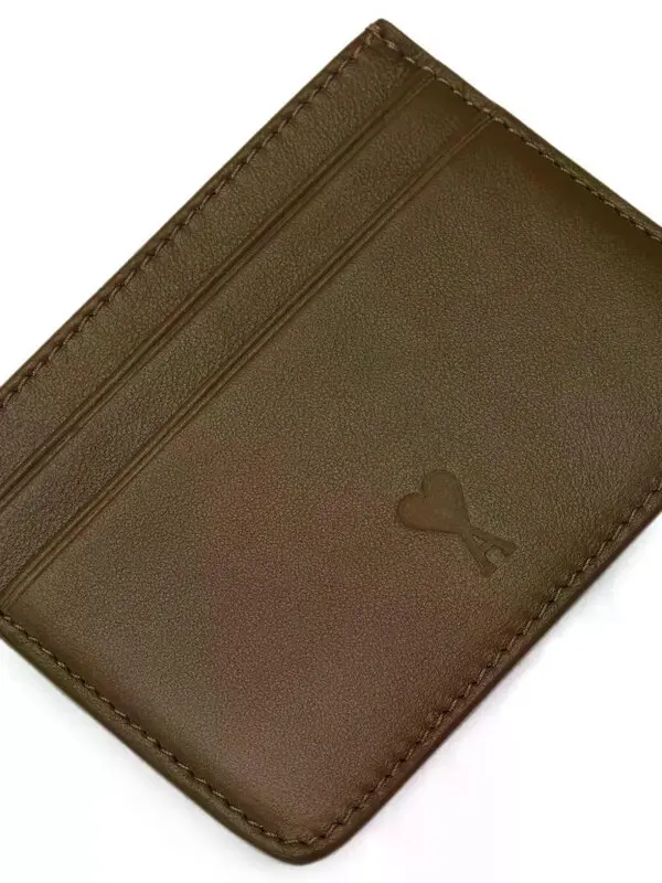 AMI Paris Cowhide Leather Card Holder