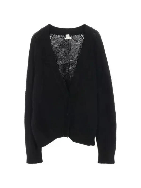 Hermès 2010s V-neck Wool Cardigan - Black