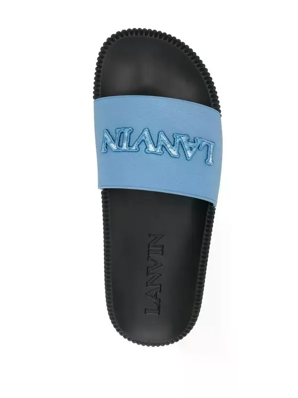 LANVIN Logo-patch Slip-on Sandals