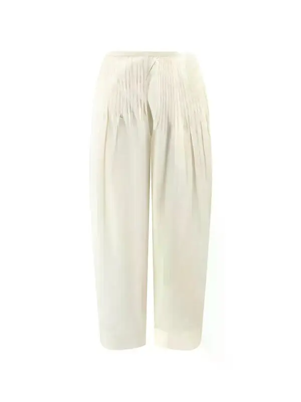 LAMRONS Pleated Wide-leg Trousers