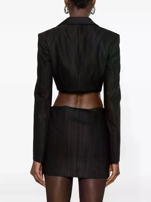 DONDUP Pinstripe-pattern Cropped Blazer