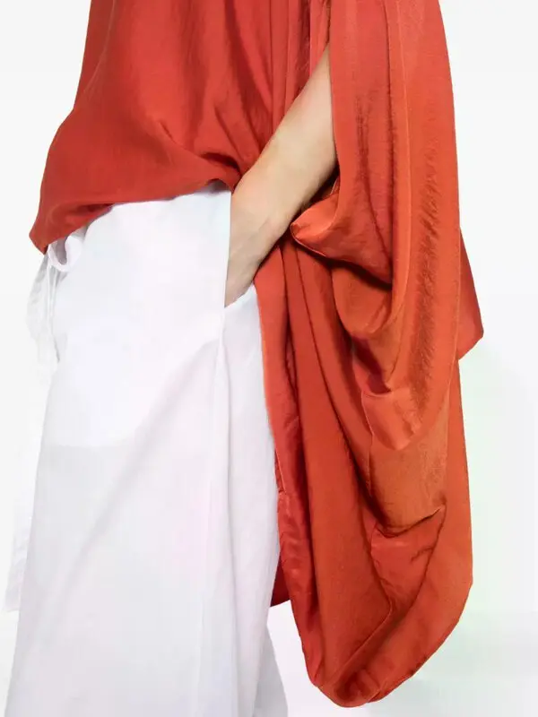 MOUTAKI Cape-style Boat-neck Blouse