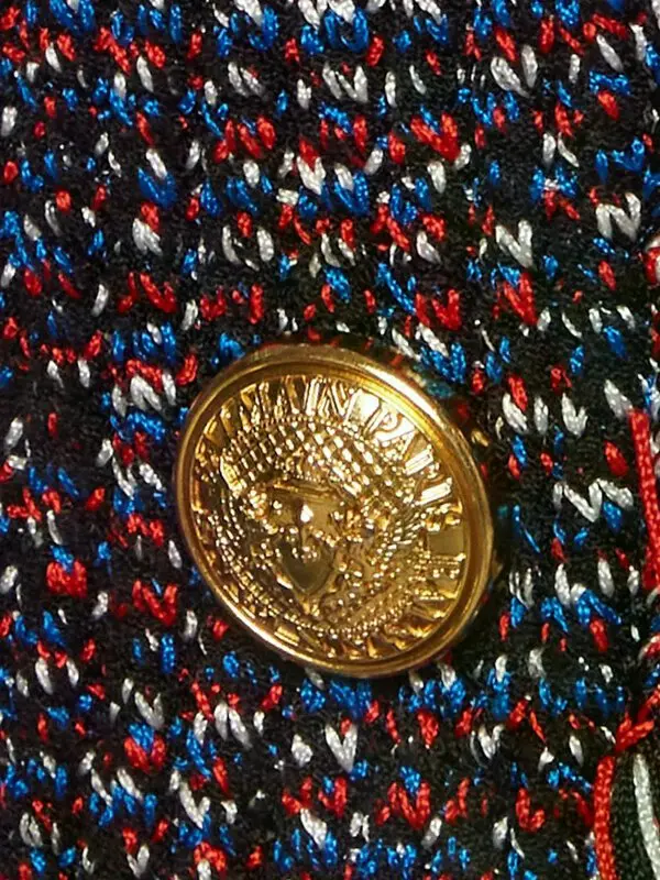 Balmain Button-embellished Fringed Jacket