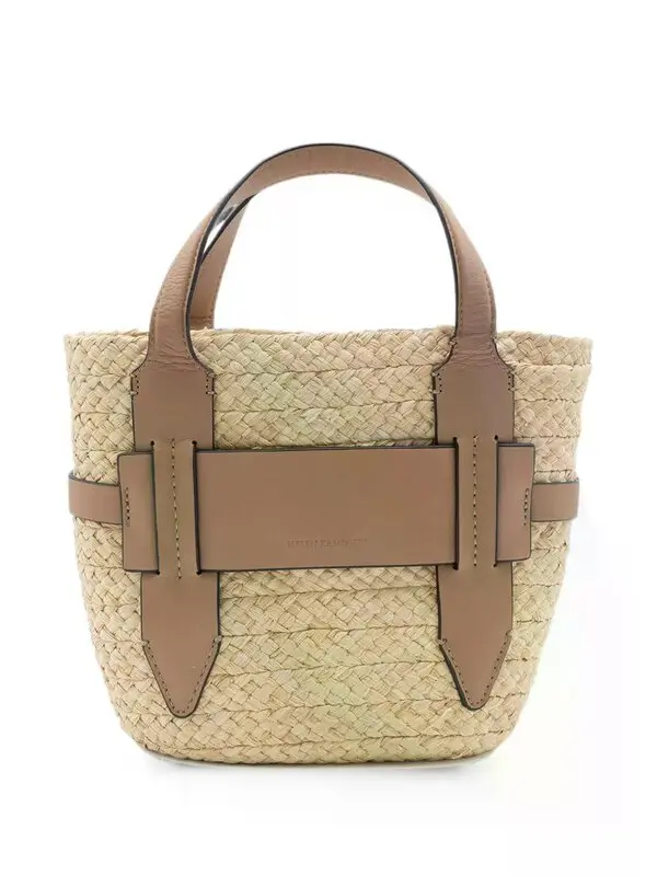 Helen Kaminski Lipari S Woven Leather-trim Tote Bag - Neutrals