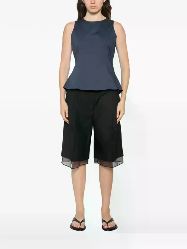 MOUTAKI Bow-detail Peplum Blouse