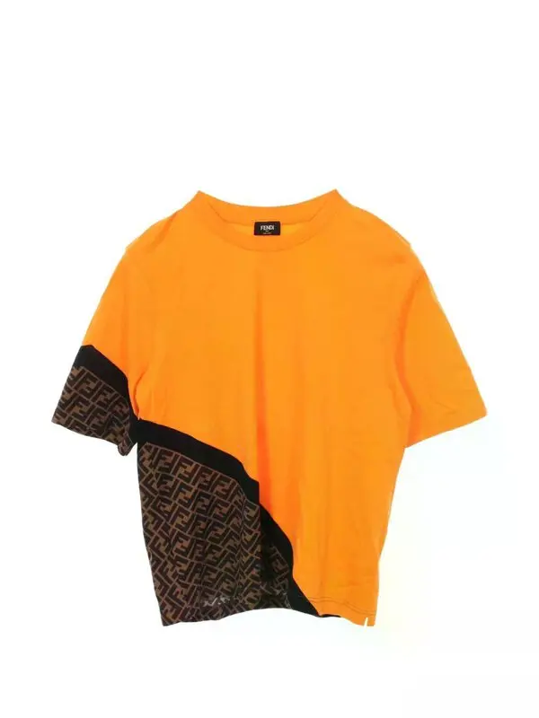 Fendi 2010s Zucca Short-sleeved Cotton T-shirt - Orange