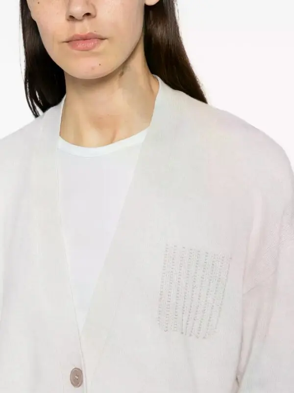 Peserico V-neck Bead Embellished Cardigan
