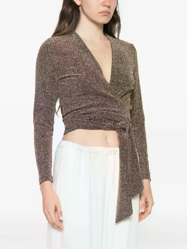 SIYU Check-pattern Wrap-fastening Top