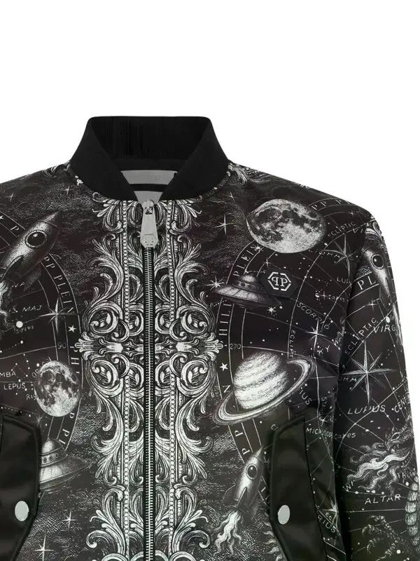 Philipp Plein Zodiac Satin Bomber Jacket