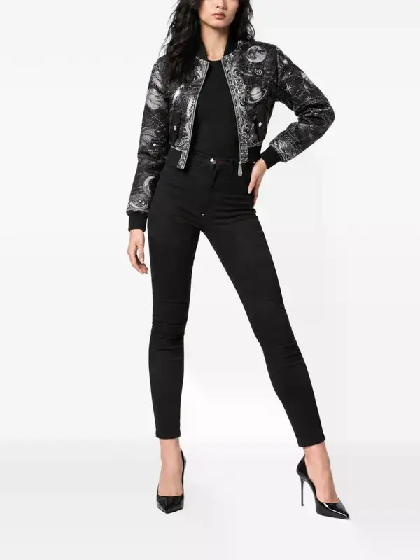 Philipp Plein Zodiac Satin Bomber Jacket