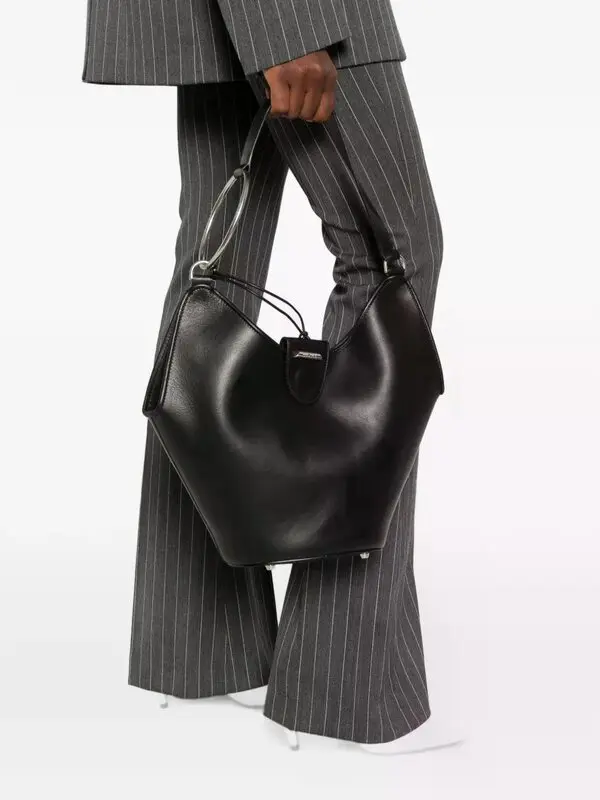 DONDUP Ring-detail Leather Shoulder Bag