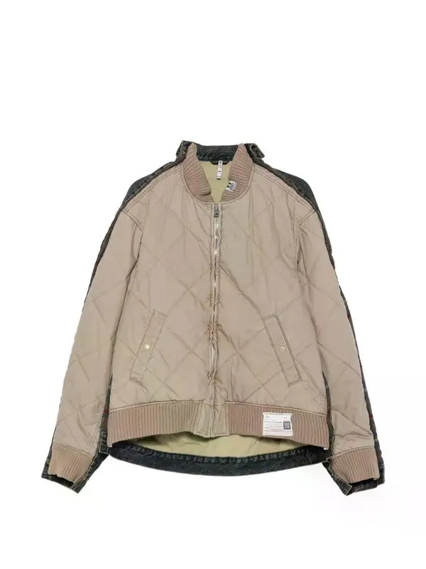 Mihara Yasuhiro Quilted Layered-denim Jacket - Neutrals