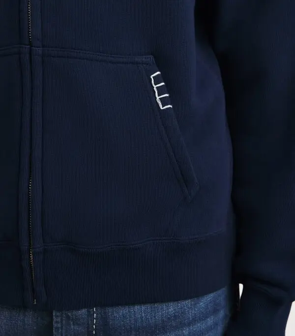 JW Anderson Cotton Zip-up Hoodie - Blue