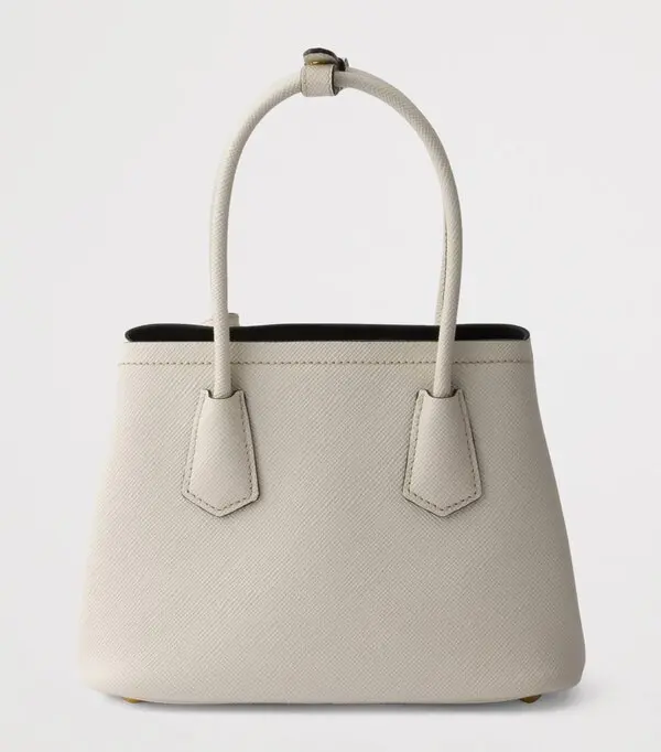Prada Mini Saffiano Leather Double Top-handle Bag
