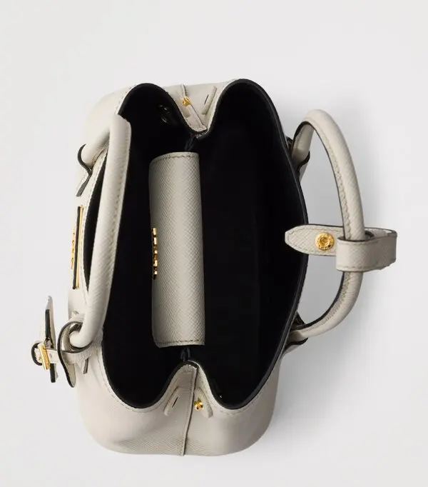 Prada Mini Saffiano Leather Double Top-handle Bag