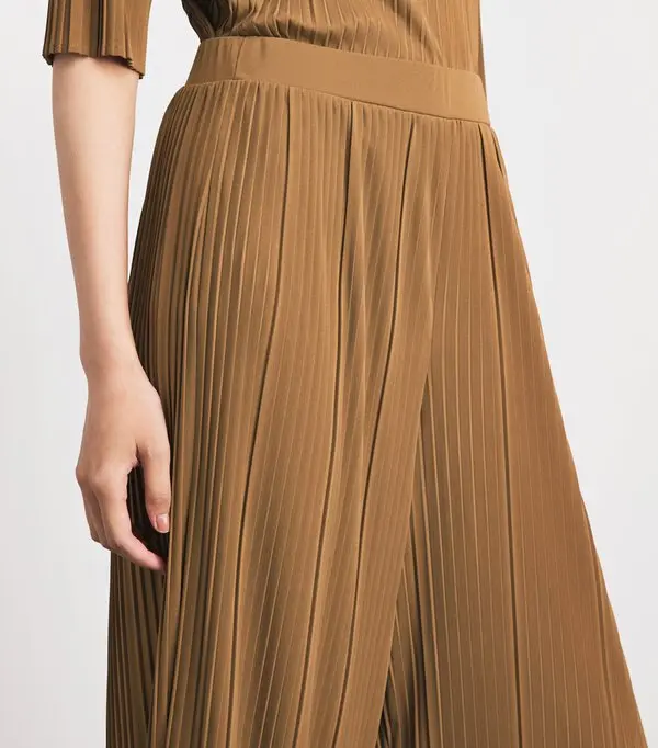 Max Mara Chiffon Plissé Pleated Trousers