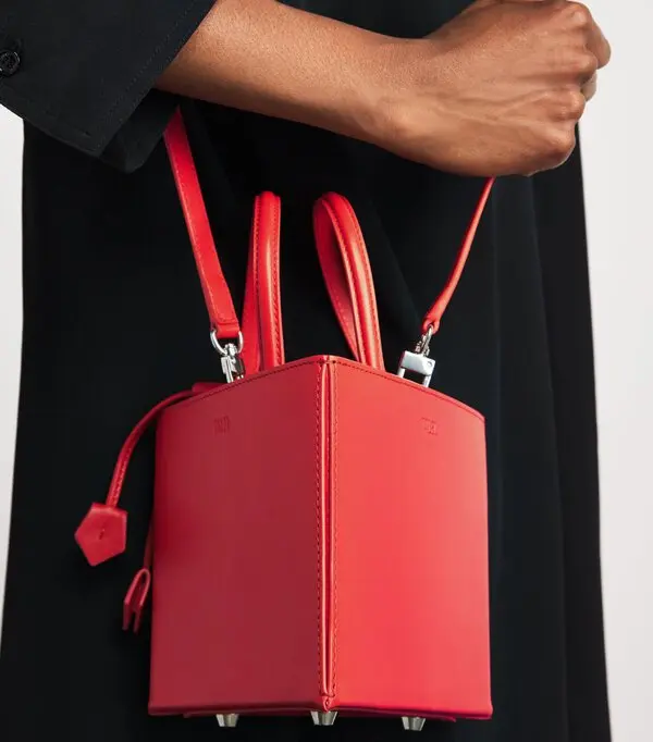 TALEL PARIS Leather Triangle Top-handle Bag