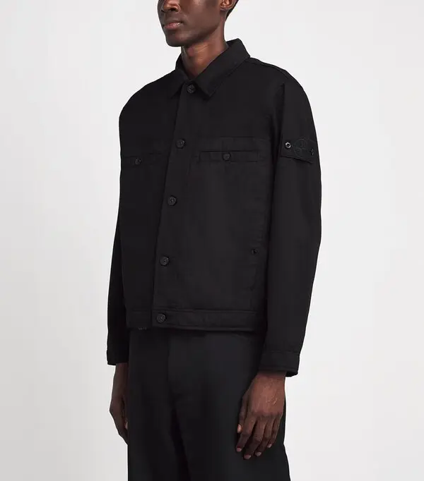 Stone Island Virgin Wool-cotton Gabardine-tc_s.i. Ghost Jacket