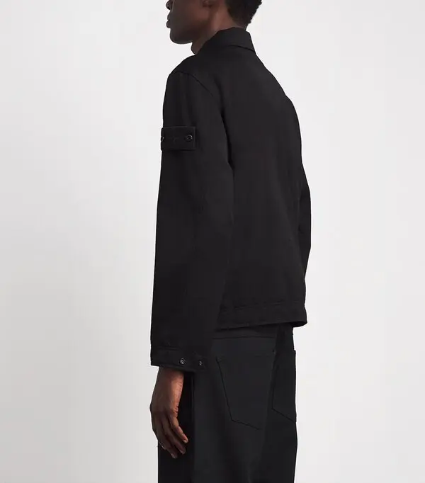 Stone Island Virgin Wool-cotton Gabardine-tc_s.i. Ghost Jacket