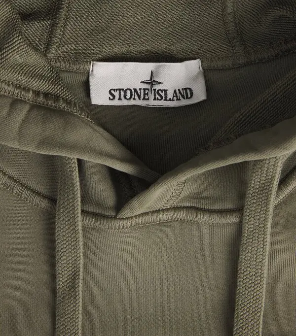 Stone Island Organic Cotton Fleece Hoodie - Green