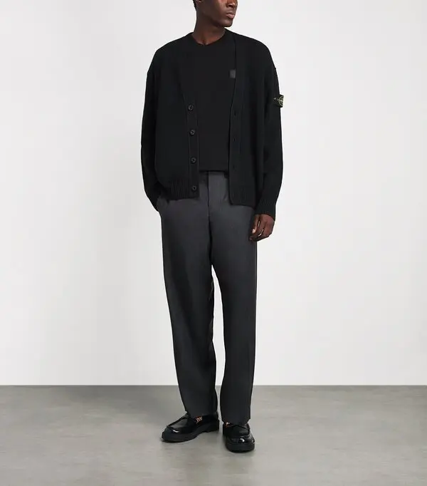 Stone Island Virgin Wool Compass Cardigan