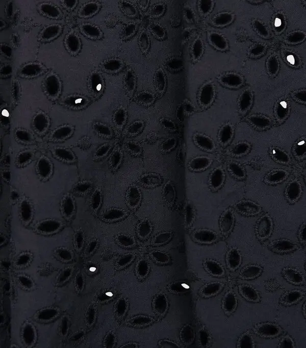 Ulla Johnson Alouette Broderie Anglaise Cotton Blouse - Navy