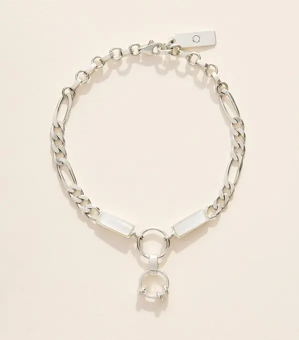 FYR Sterling And Pearl White Club Bracelet - Silver