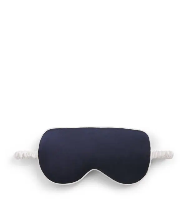 Olivia Von Halle Silk Audrey Sleep Mask - Navy