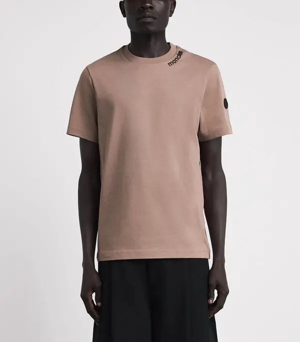 Moncler Cotton Embroidered Logo T-shirt