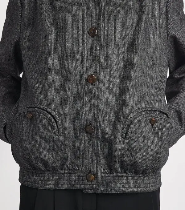 BLAZÉ MILANO Virgin Wool-blend Herringbone Coiba Jacket