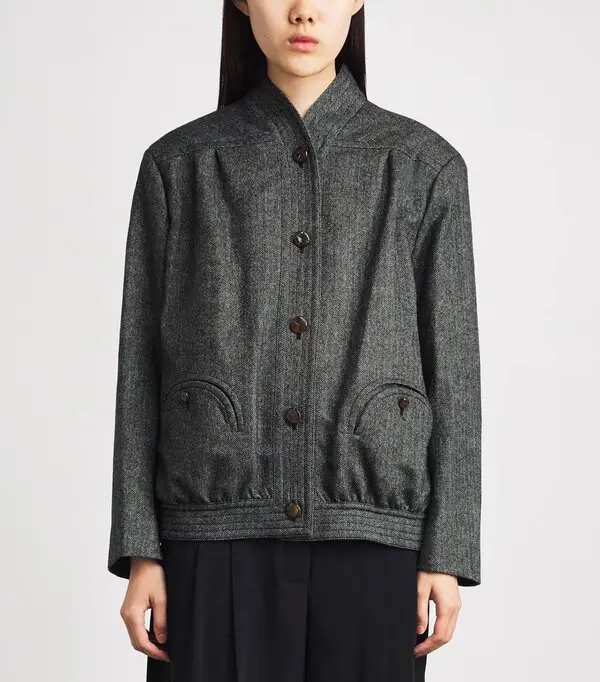BLAZÉ MILANO Virgin Wool-blend Herringbone Coiba Jacket