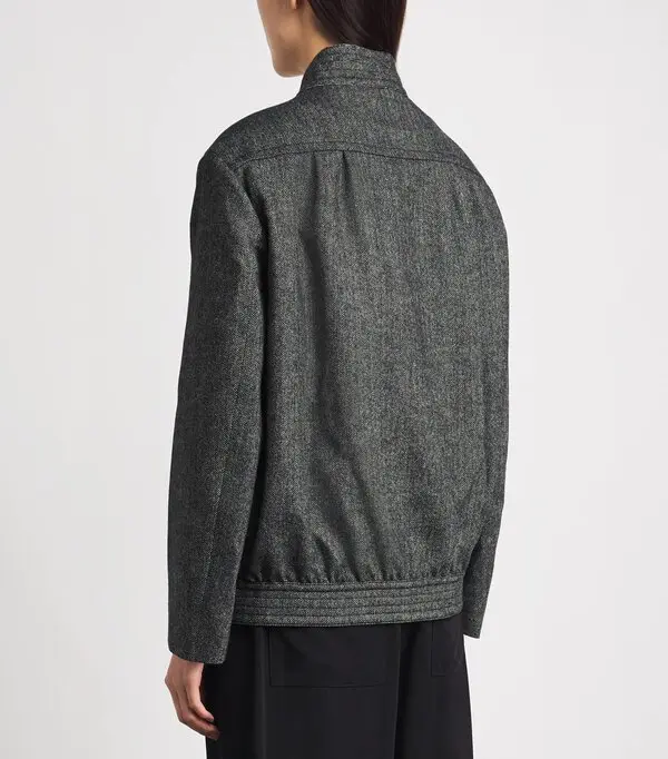 BLAZÉ MILANO Virgin Wool-blend Herringbone Coiba Jacket