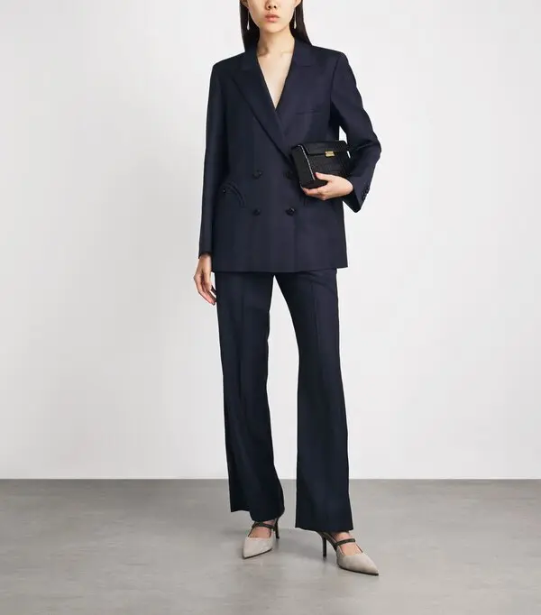 BLAZÉ MILANO Virgin Wool Aramis Everynight Double-breasted Blazer
